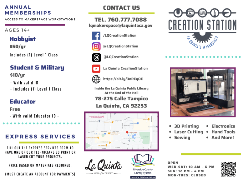 La Quinta Creation Station Offers Classes And Work Stations